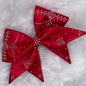 Brynn 3 Cheer Bow Rhinestone Template SVG DXF Silhouette - Etsy