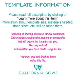 Fiona 3" Cheer Bow Rhinestone Template Download - Etsy