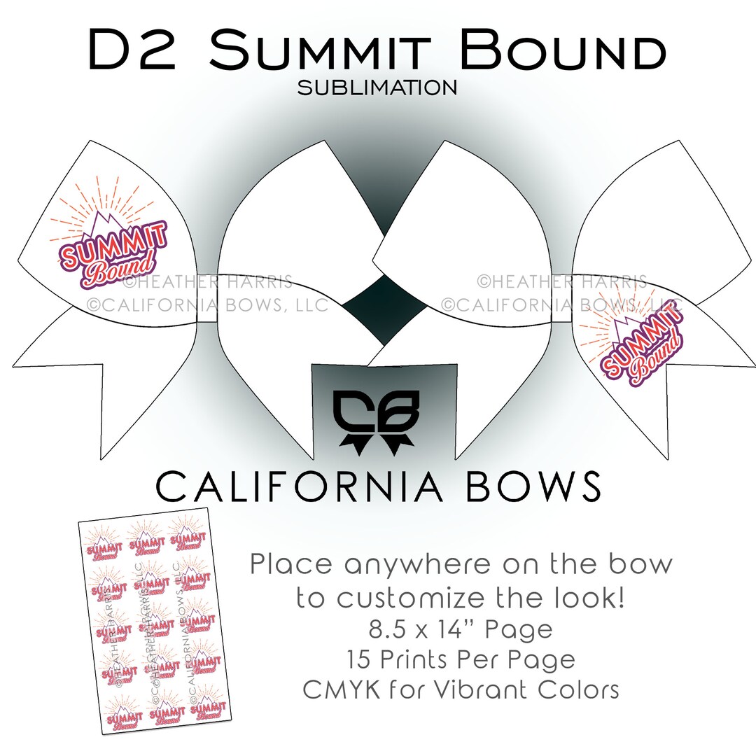 D2 Summit Bound Cheer Bow Design Sublimation Download PNG - Etsy