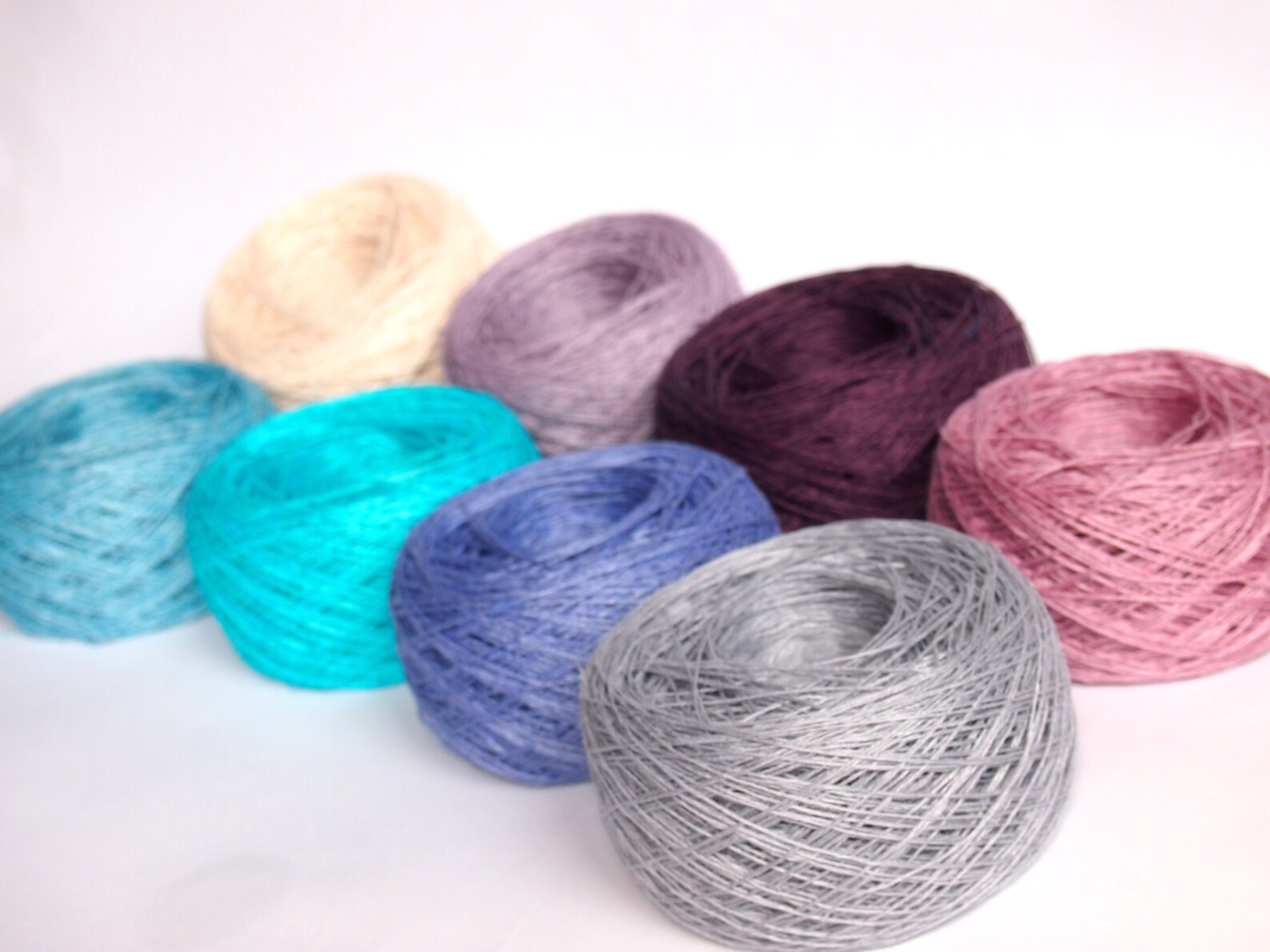 8 Balls LINEN YARN, Various Balls Colors, High Ouality Linen Yarn ...
