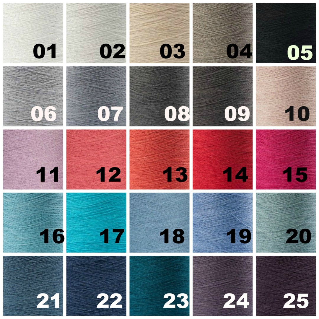 Linen Yarn, Color Palette, 4 Balls 400g (14oz), Various Balls Colors ...