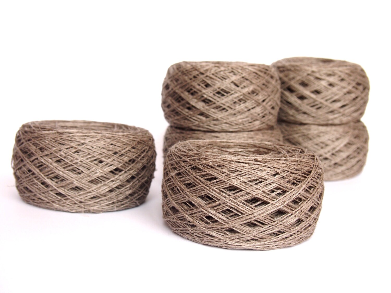 6 Balls Natural Linen Yarn, High Quality Linen Yarn, 100% Linen Yarn ...