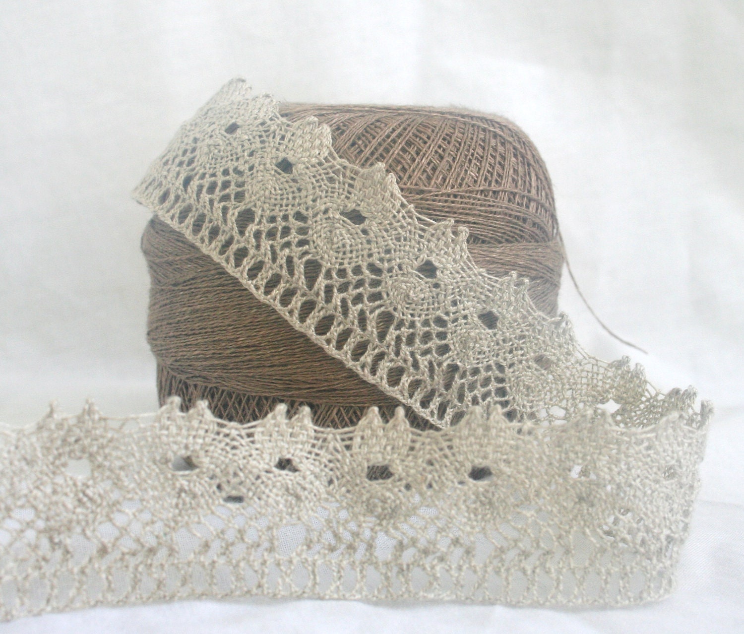 100% Linen Lace Trim, 3m/3,3 Yards, Natural Linen Lace - Etsy