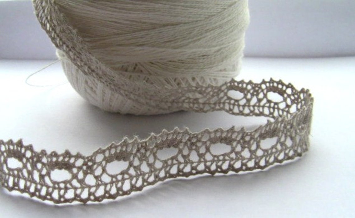 100% LINEN LACE TRIM, 3m/3,3 Yards, Natural Linen Lace - Etsy
