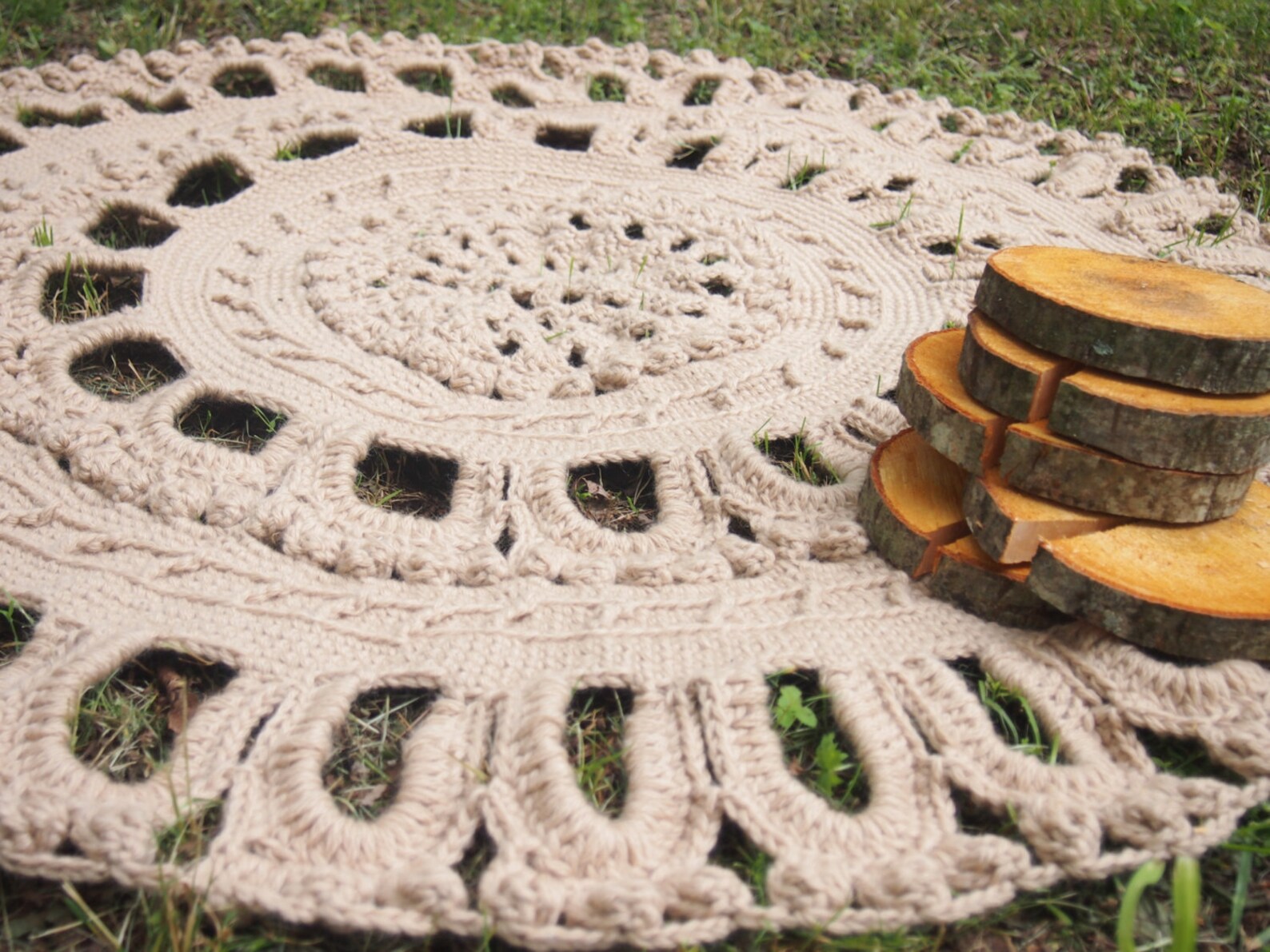 48 Crochet Large Rug, Rug Round Crochet, Made to Order - Etsy