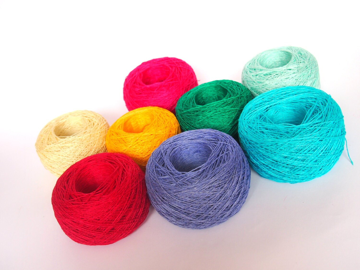 8 Balls Summer LINEN YARN, 100% Linen Yarn Various Colors, High Quality ...