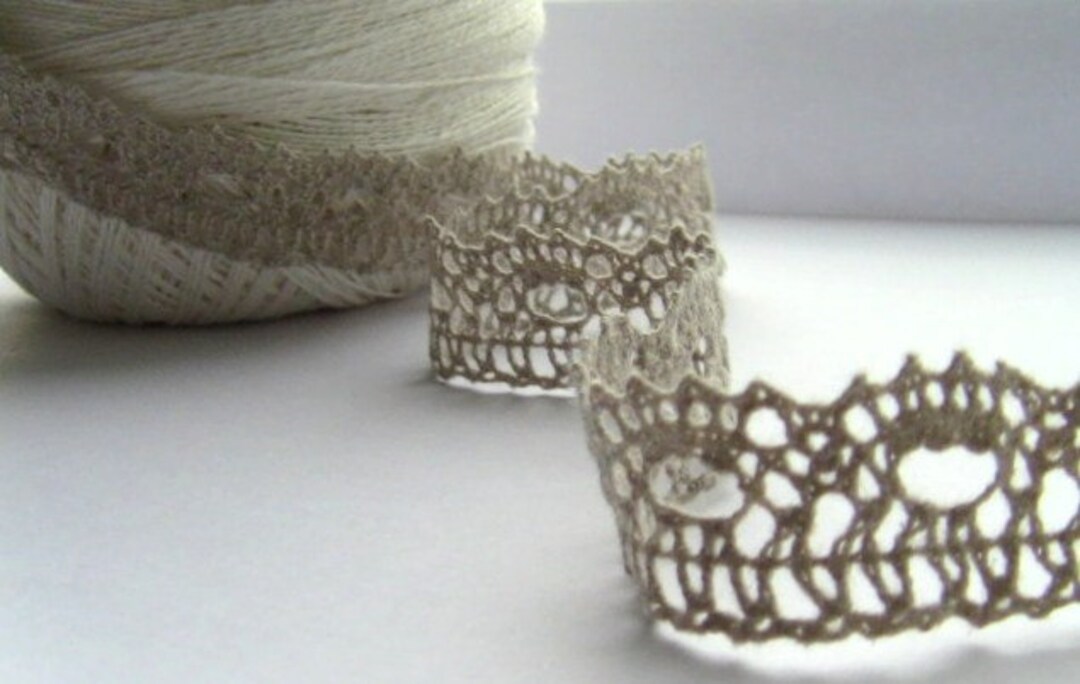 100% LINEN LACE TRIM, 3m/3,3 Yards, Natural Linen Lace - Etsy