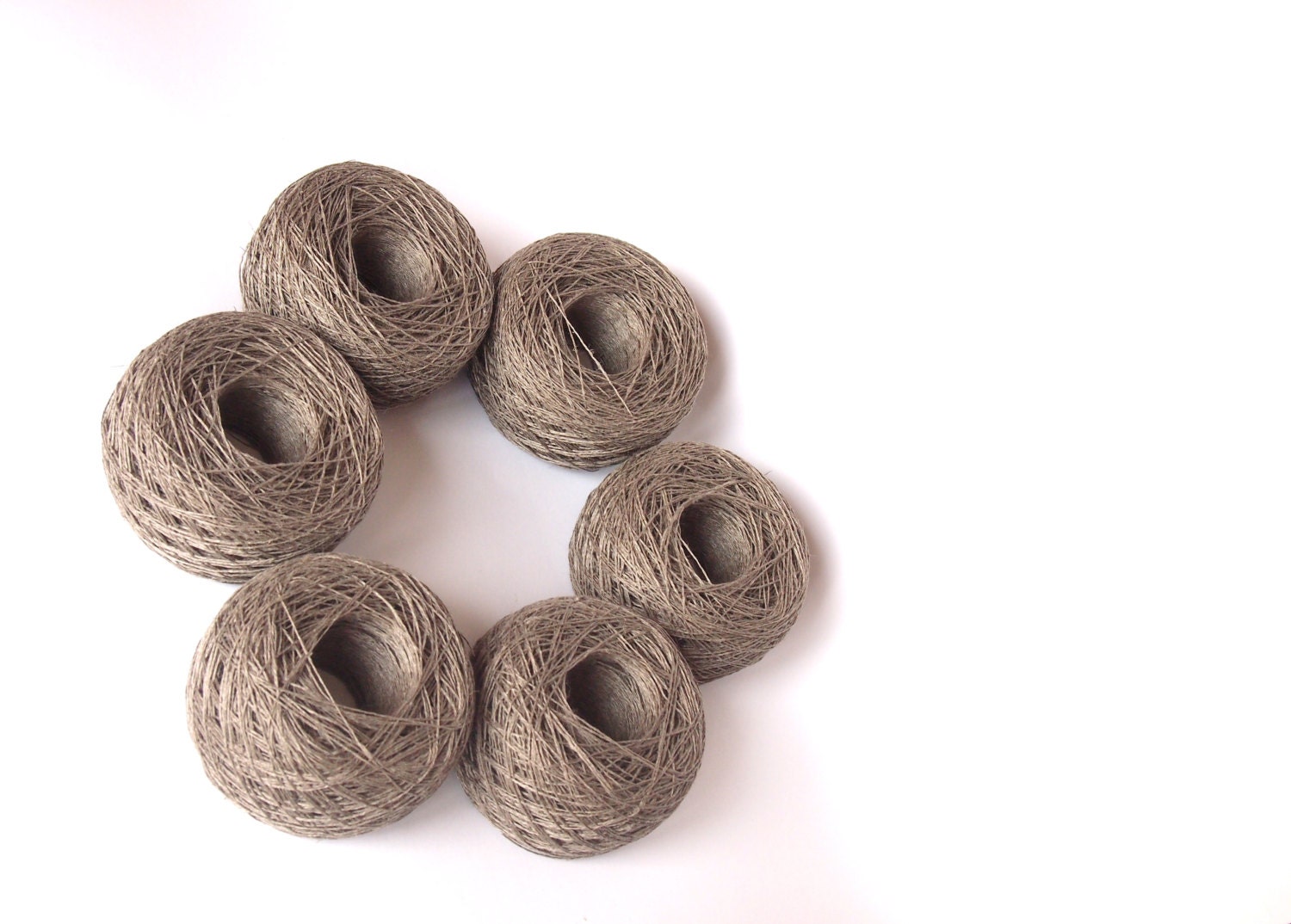 6 Balls Natural Linen Yarn, High Quality Linen Yarn, 100% Linen Yarn ...