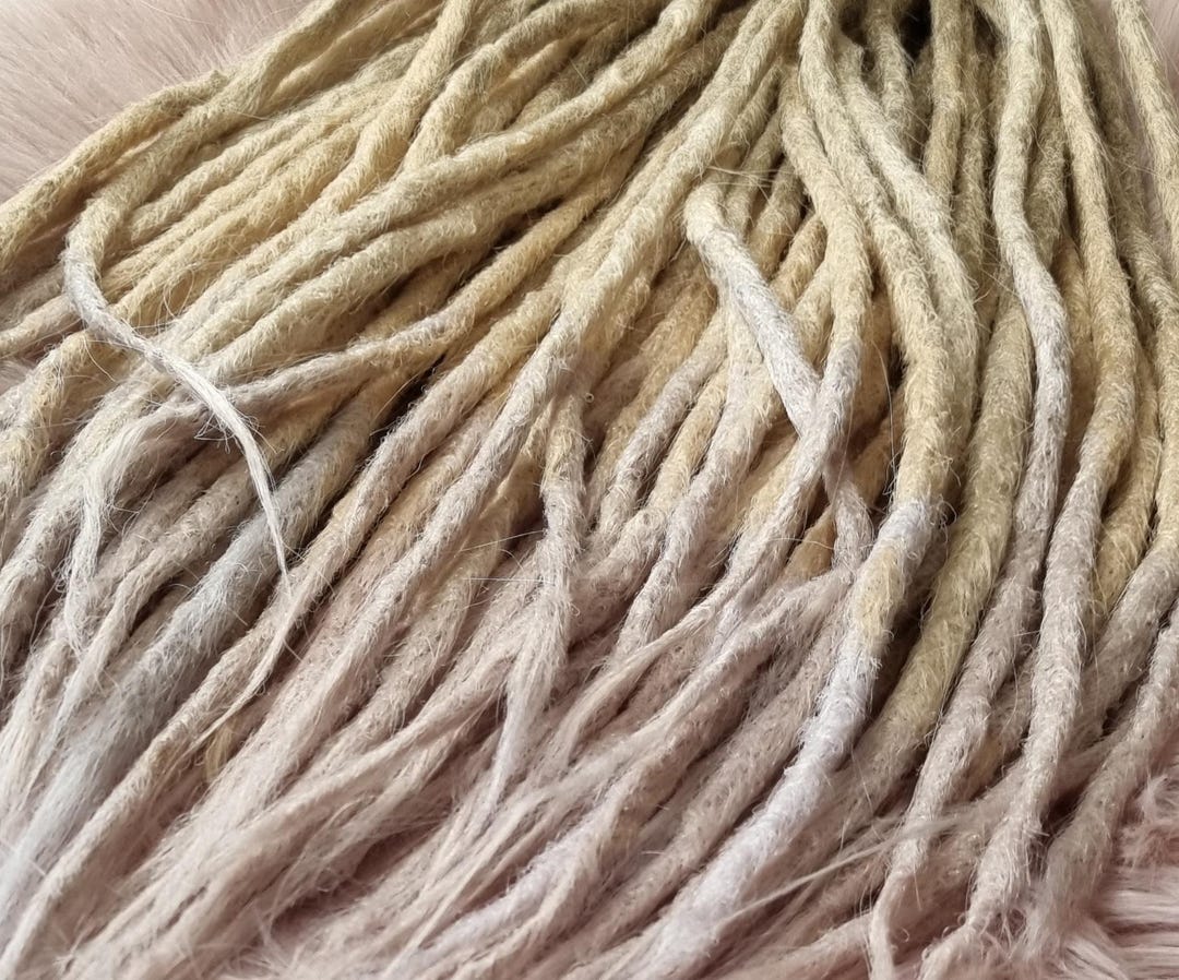 CLEARANCE SALE full Set of Temporary Synthetic Dread Extensions Knotty Natural Look Locks ...