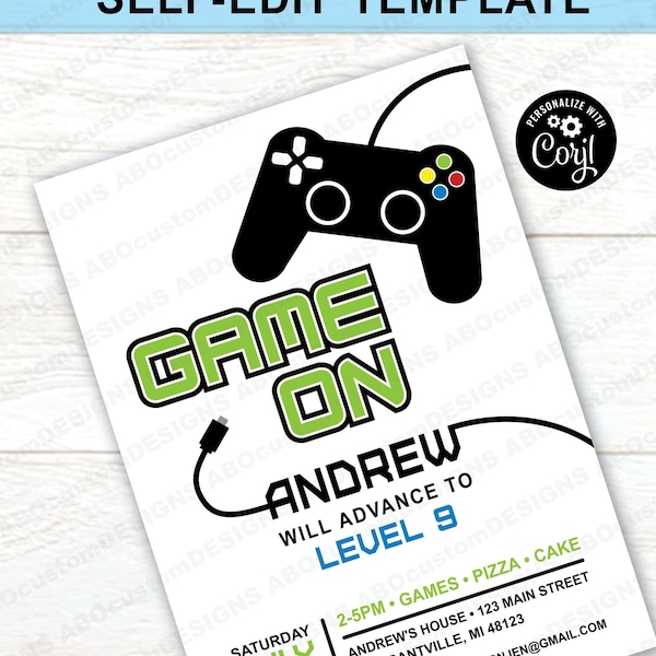 Level up Invitation - Etsy