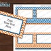 Printable Orange and Blue Label Cards | Editable Chevron Favor Tags ...