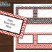 Printable Red and Black Label Cards | Editable Chevron Favor Tags ...
