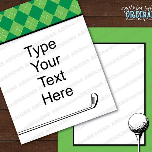Golf Editable Party Signs Printable Golf Partee Wall Signs - Etsy