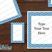 Editable Party Signs in Blue Chevron Printable Blue Chevron Wall Signs ...
