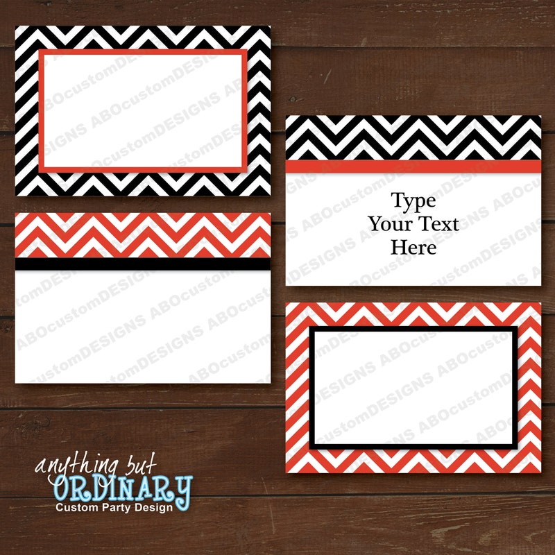 Chevron Labels - Etsy