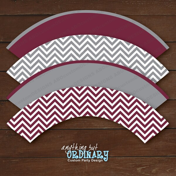Chevron Cupcake - Etsy