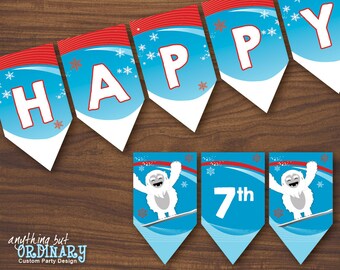 Yeti Birthday Banner - Etsy