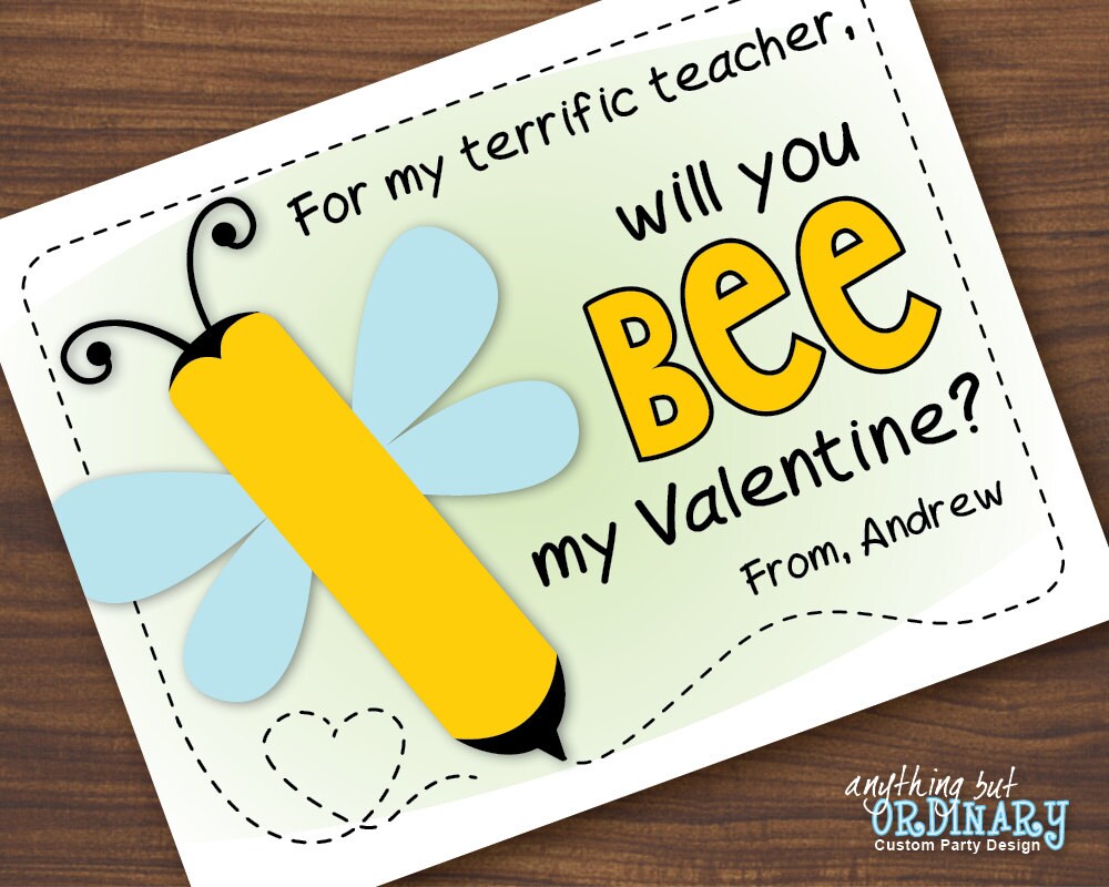 Lip Balm Valentine Printable, BEE My Valentine Cards, INSTANT DOWNLOAD ...