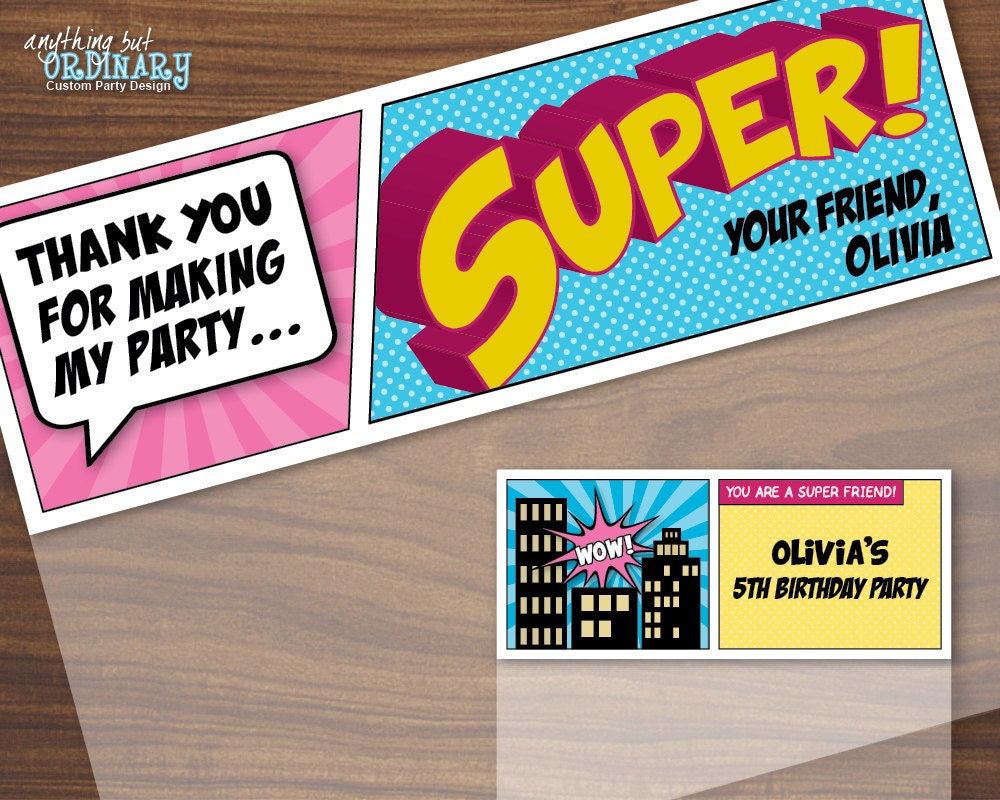 Supergirl Birthday Bag Toppers Printable Super Girl Editable - Etsy