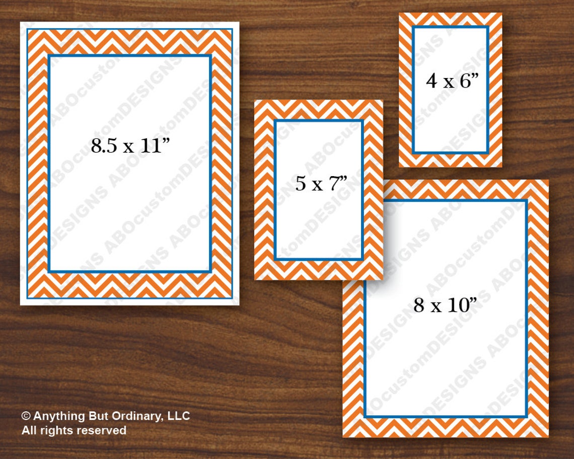 Editable Party Signs Printable Chevron Wall Signs in Orange | Etsy