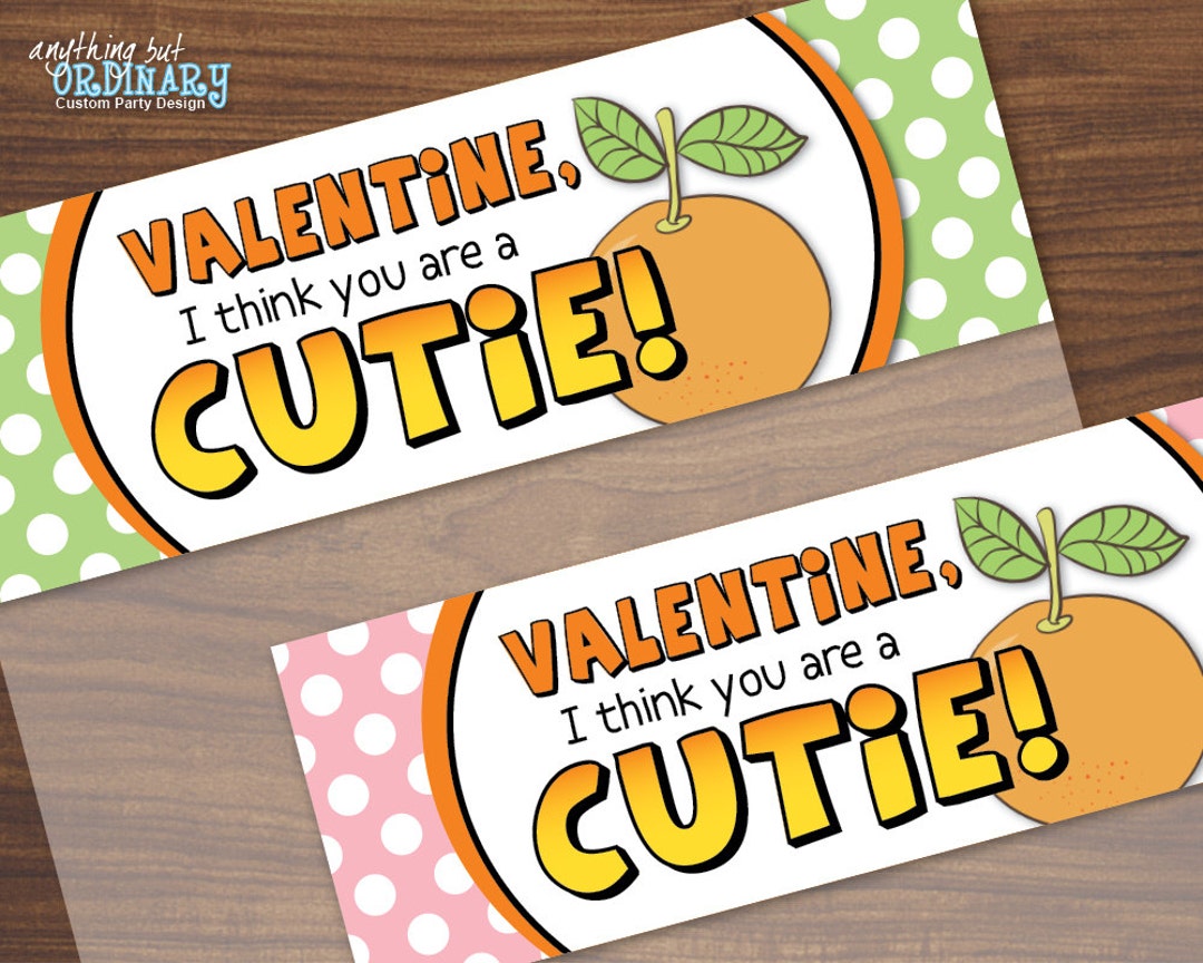 Cutie Valentine Bag Toppers, Editable Clementine Treat Bag Labels ...