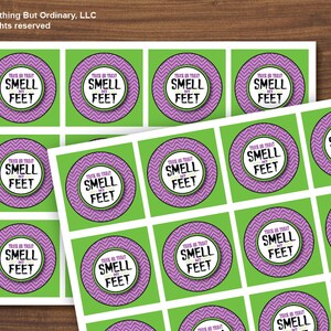 Smell My Feet Halloween Gift Tags, Printable Halloween Favor Labels ...