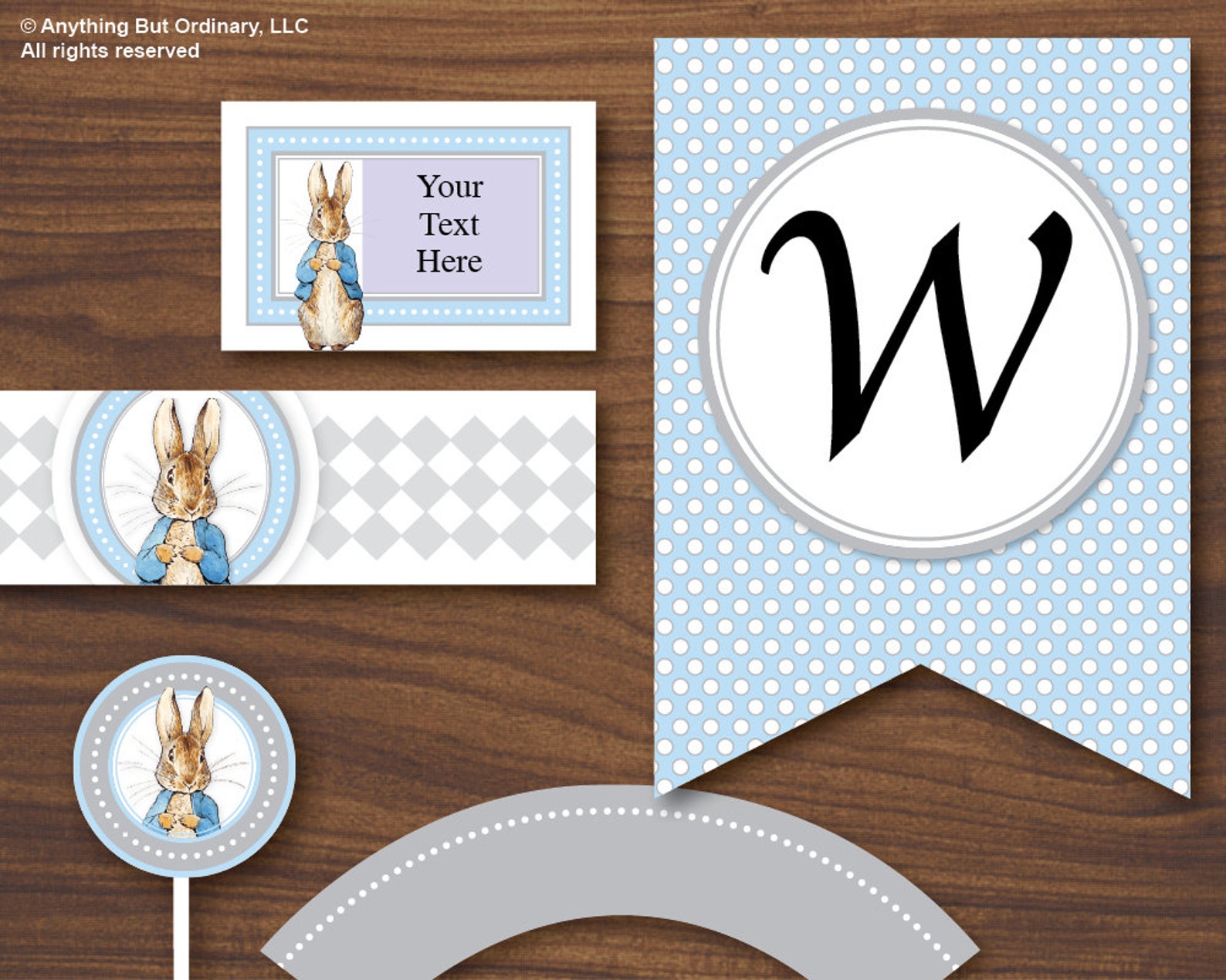 Peter Rabbit Party Pack Baby Shower Printable Decorations in - Etsy