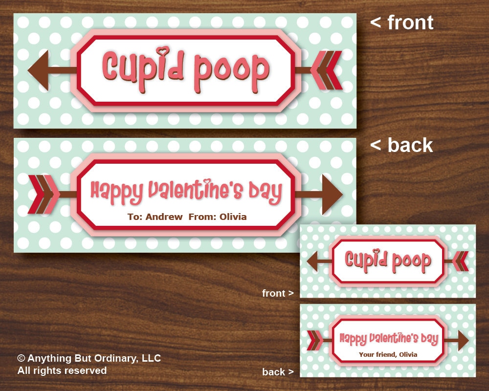 Cupid Poop Bag Toppers DIY Valentine Bagtopper Editable - Etsy