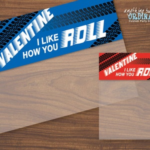 Race Car Valentines, How You Roll Valentine Bag Toppers, Editable ...