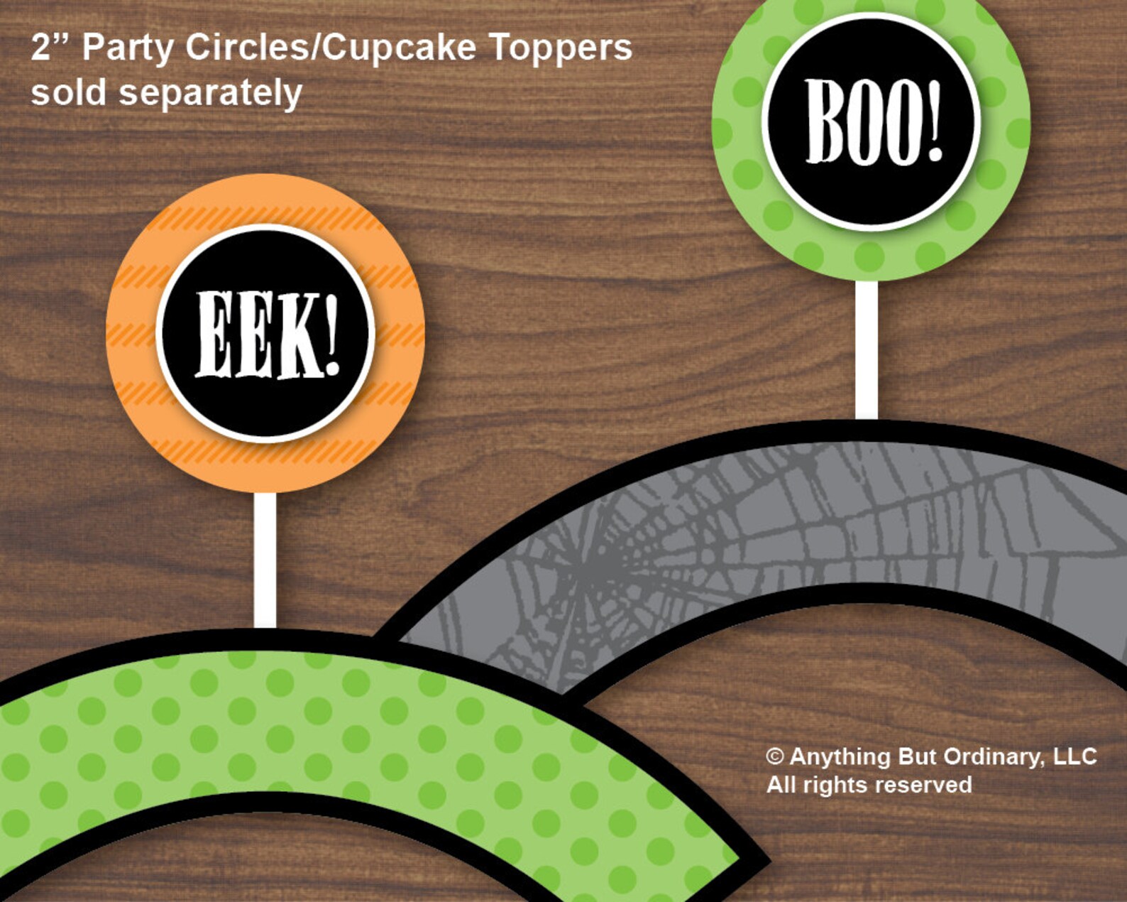 Halloween Cupcake Wrappers, DIY Dress Scary Collection Labels, INSTANT ...