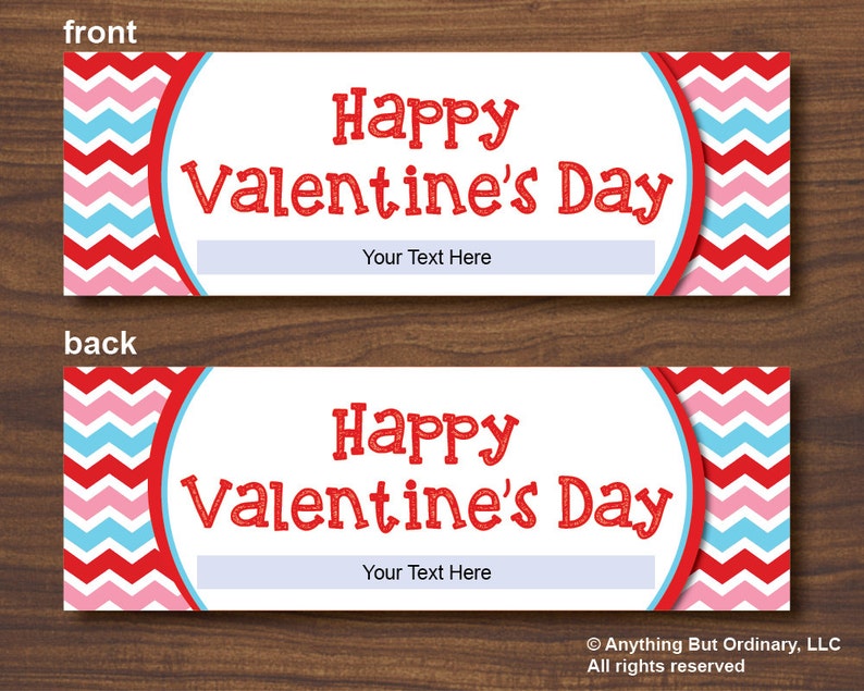Happy Valentine's Day Bag Toppers Red Pink and Blue - Etsy