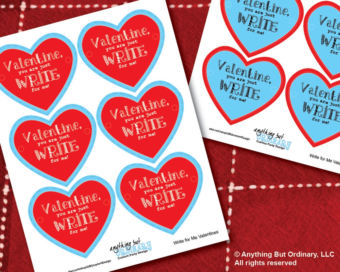 Pencil Valentines Write for Me Pencil Holder Valentine | Etsy