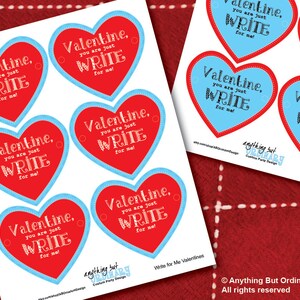 Pencil Valentines, Write for Me Pencil Holder Valentine, Editable Heart ...