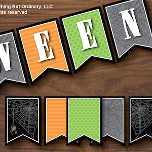 DIY Happy Halloween Banner, From Dress Scary Collection in Black ...