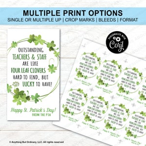 EDITABLE Lucky Clover Gift Tags | Printable St. Patrick's Day Favor ...