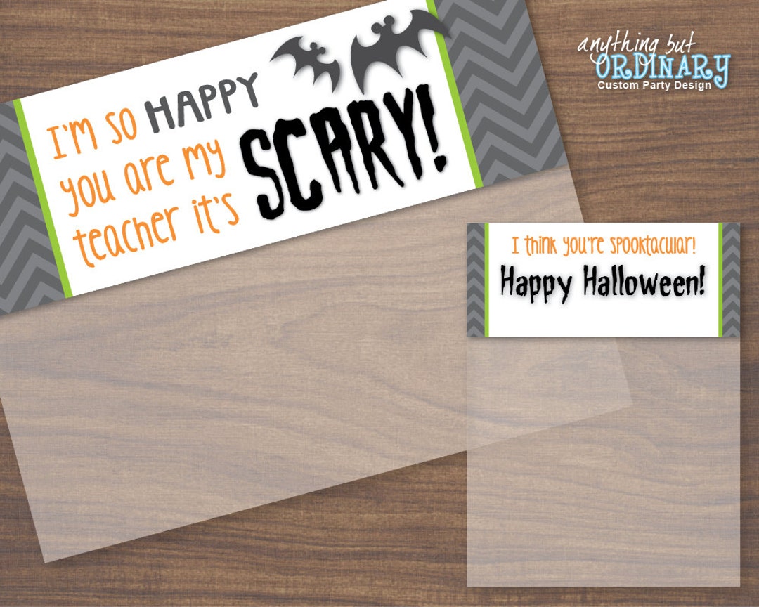 Scary Good Teacher Bagtoppers, Editable Halloween Treat Bag Labels ...