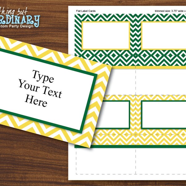 Chevron Labels - Etsy