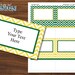 Green and Yellow Printable Label Cards Editable Chevron Party - Etsy