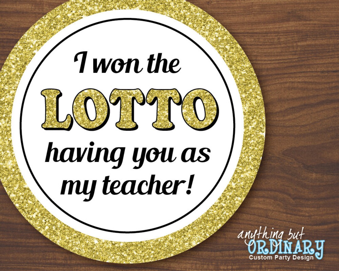 Won the Lotto Gift Tags, Printable Favor Labels for Staff/co-worker ...