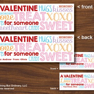 Printable Valentine Treat Bag Toppers, Editable Sweet Treat Bag Labels ...