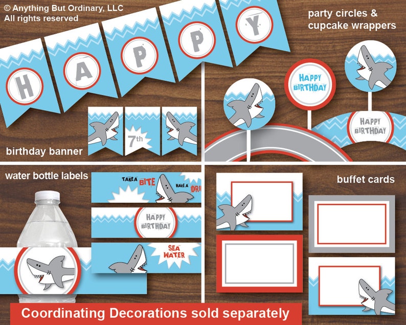 Shark Bite Birthday Photo Invitation DIY Pool Party Invite | Etsy