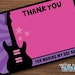 Girl's Rockstar Thank You Card / Printable Rockstar Party Thank You ...