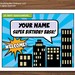 Superhero Welcome Sign, Comic Book Super Hero Editable Party Sign ...