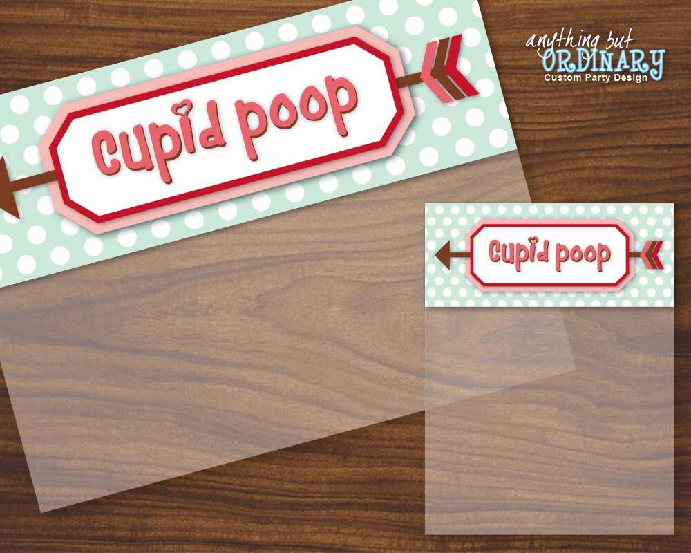 Cupid Poop Bag Toppers DIY Valentine Bagtopper Editable - Etsy