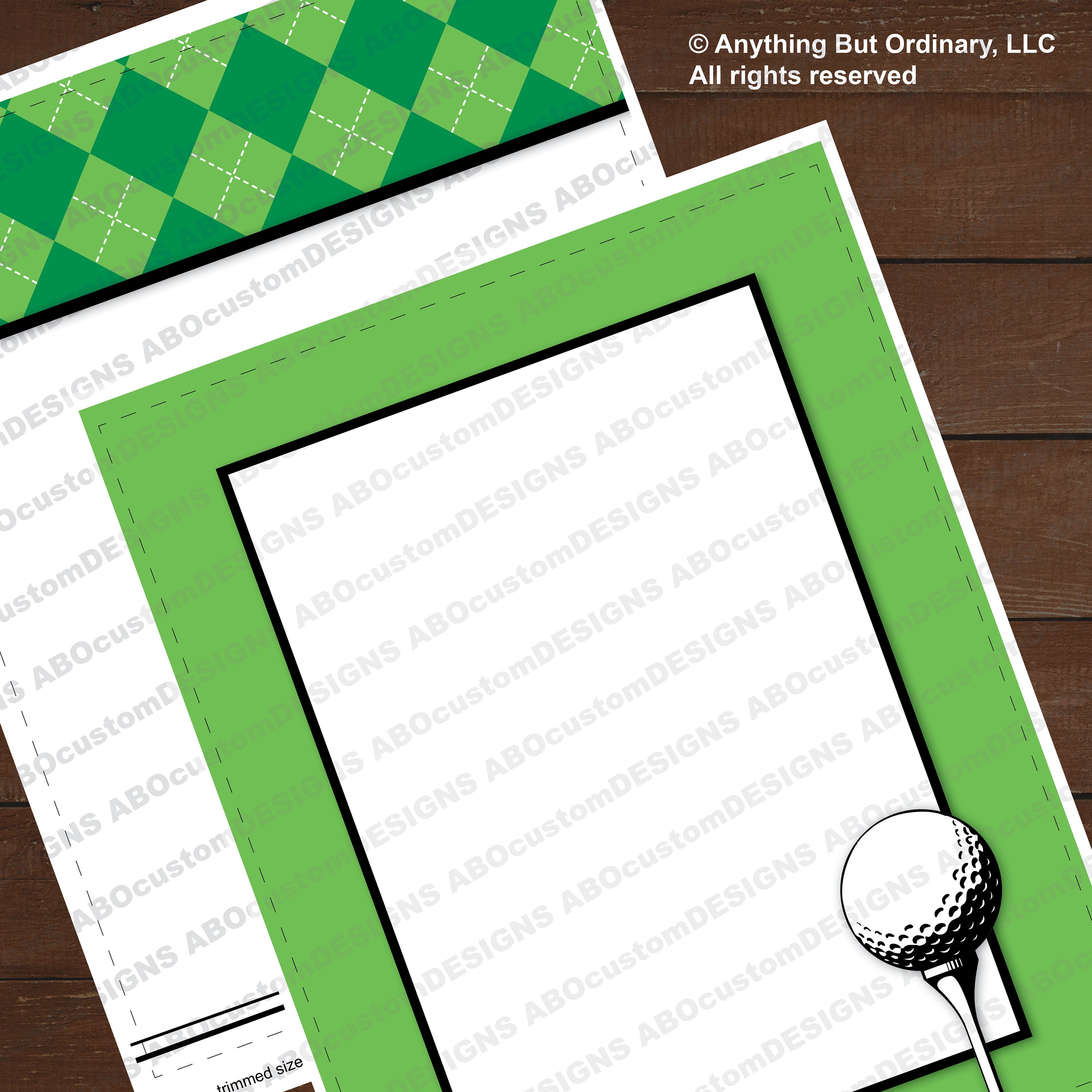 EDITABLE Golf Party Sign Templates | Printable Partee 8.5" X 11 ...
