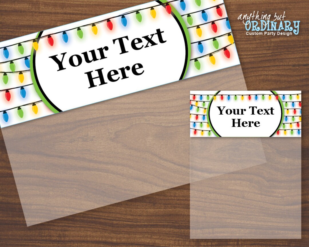 Printable Christmas Lights Bag Toppers, Multicolor Christmas Lights ...