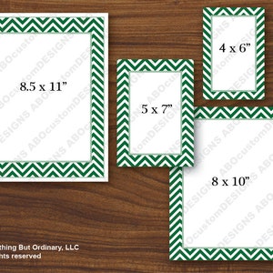 Editable Party Signs in Green Chevron, Printable Green Chevron Wall ...