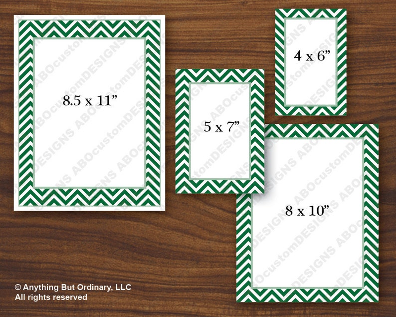 Editable Party Signs in Green Chevron Printable Green Chevron - Etsy