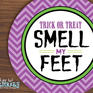 Smell My Feet Halloween Gift Tags, Printable Halloween Favor Labels ...