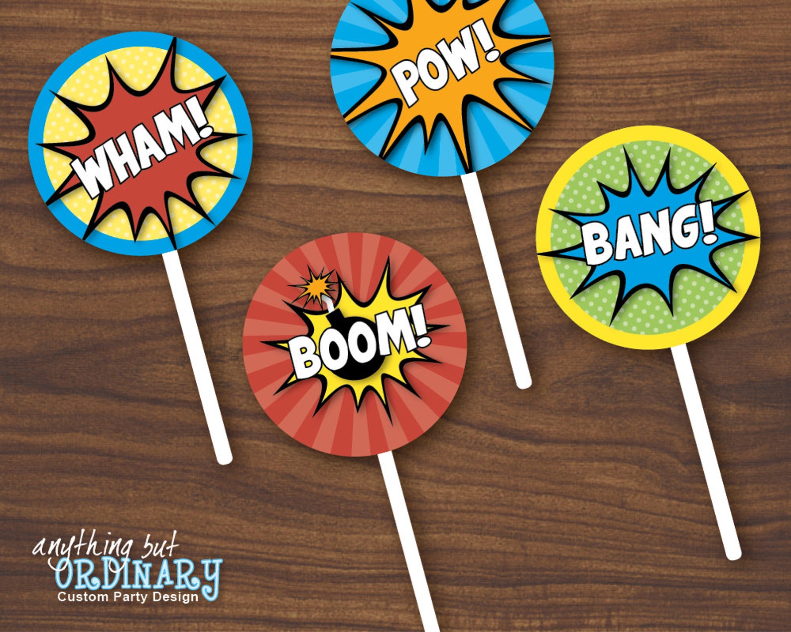 Superhero DIY Party Circles for Cupcake Toppers Favor Labels - Etsy